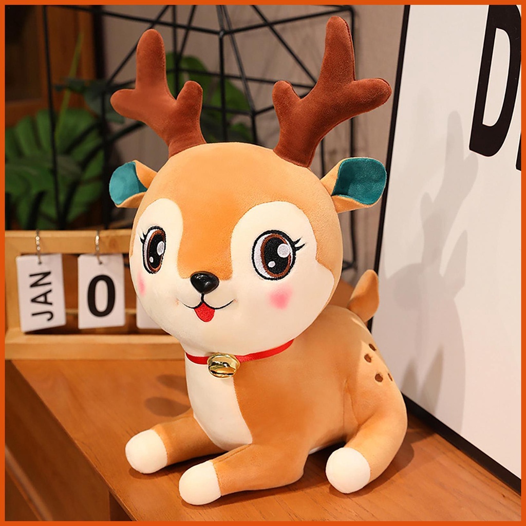 Stuffed Deer Lying Deer Reindeer Pillow Toys Extra Soft Lovely Adorable ...