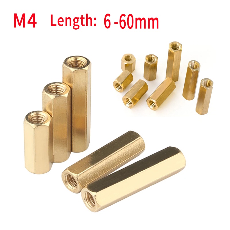 10-50pcs Hex Female to Female M2 M2.5 M3 M4 brass standoff spacer ...