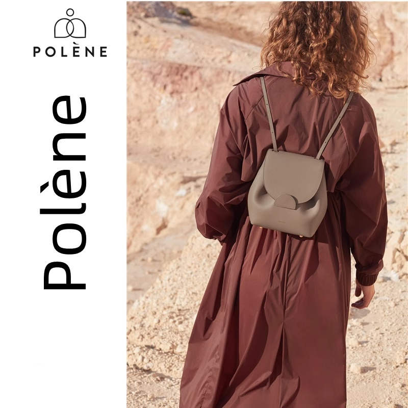 POLENE Genuine Leather Women's Backpack Adjustable | Shopee Philippines