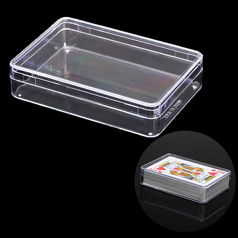 haostontr Transparent Poker Cards Plastic Boxes Playing Cards Container ...