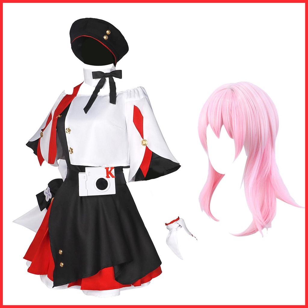 Honkai Star Rail Linkage KFC March 7th Cosplay Wig Costume Long ...