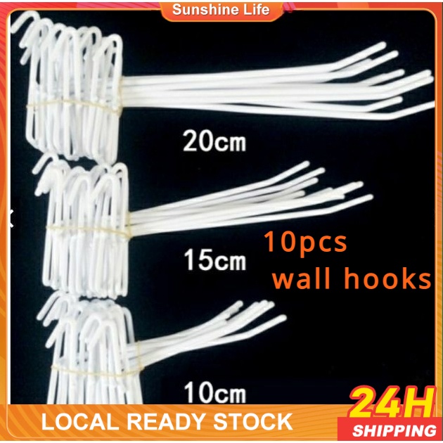 10pcs Screen Hook Coated Wire Hook Home Living Organizers Store Screen ...