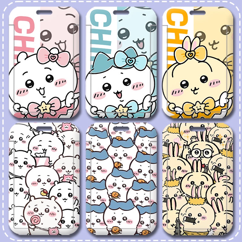 Chiikawa Card Set Campus Card Bus Card Holder Factory Access ID Card ...