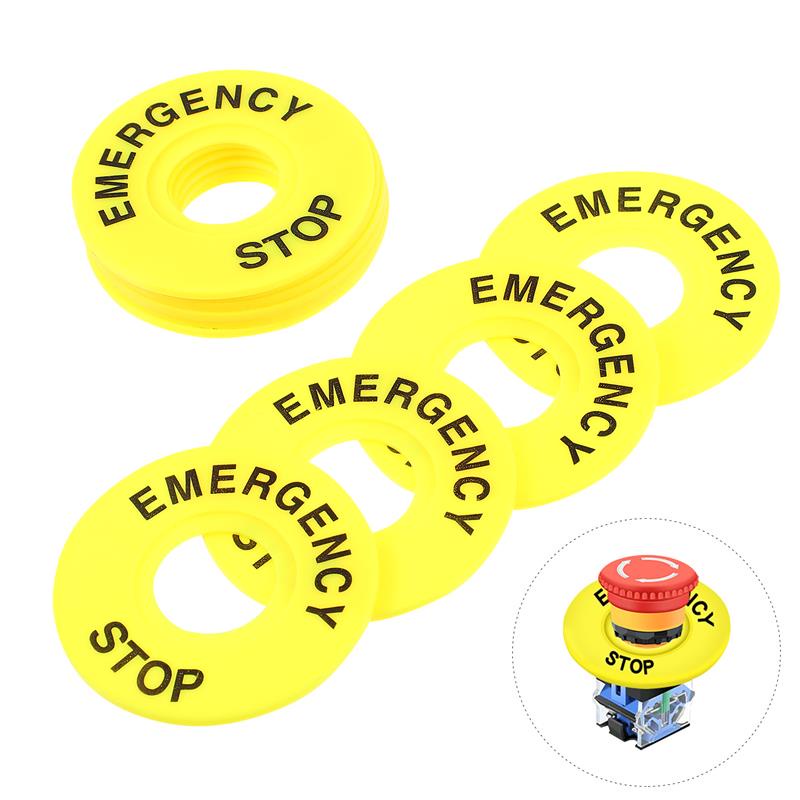 22mm Emergency Stop Pattern Label Push Button Switch Emergency Stop ...