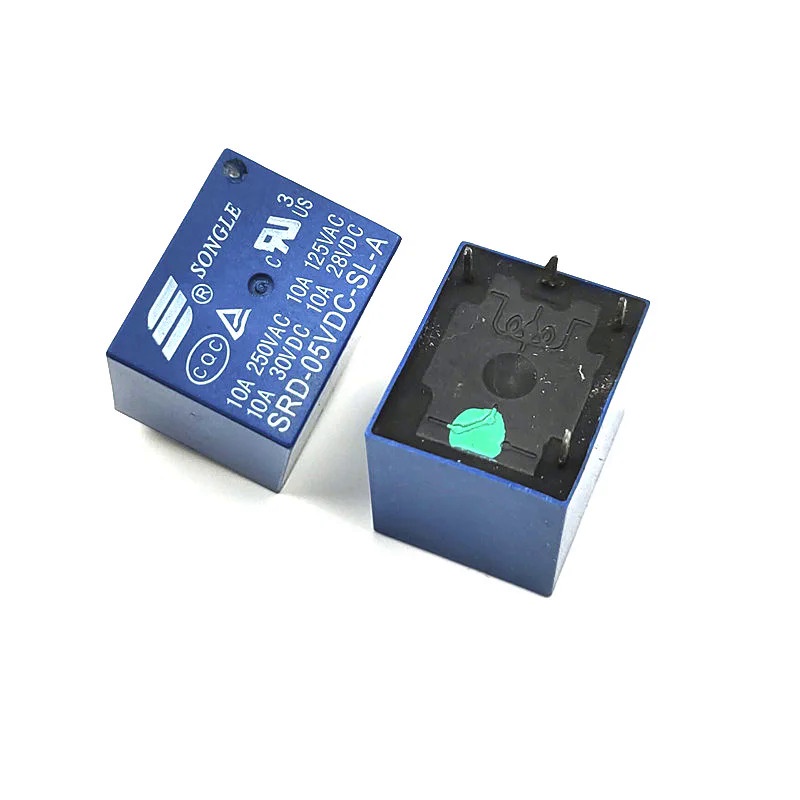 10 Pcs DC 5V 4 Pin Mini Power Relays PCB Type SRD-05VDC-SL-A High ...
