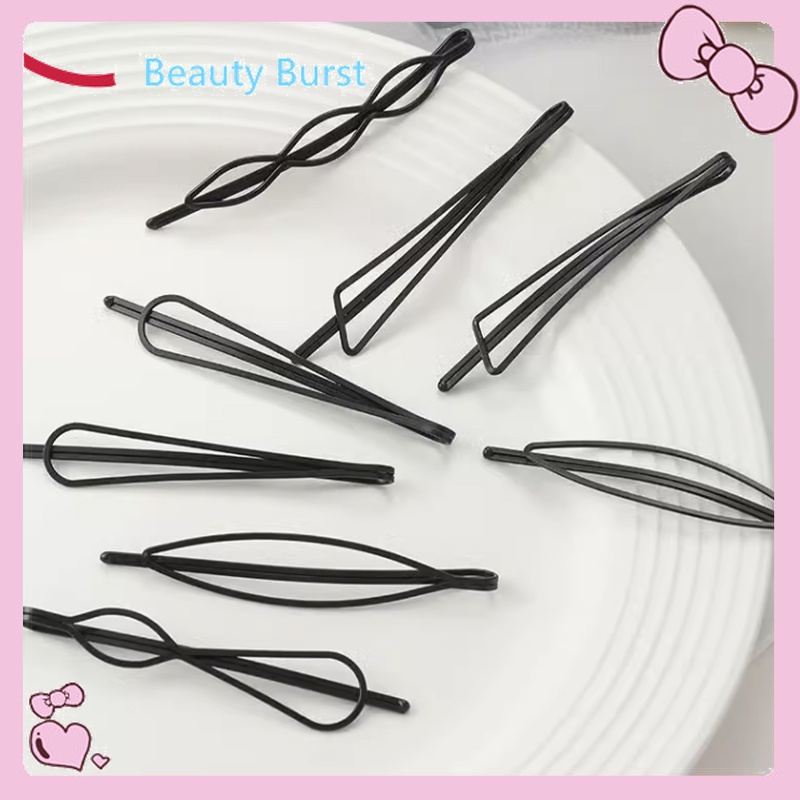 Black Simple Fixed Hair Headdress Multi-graphic Hairpin Invisible ...