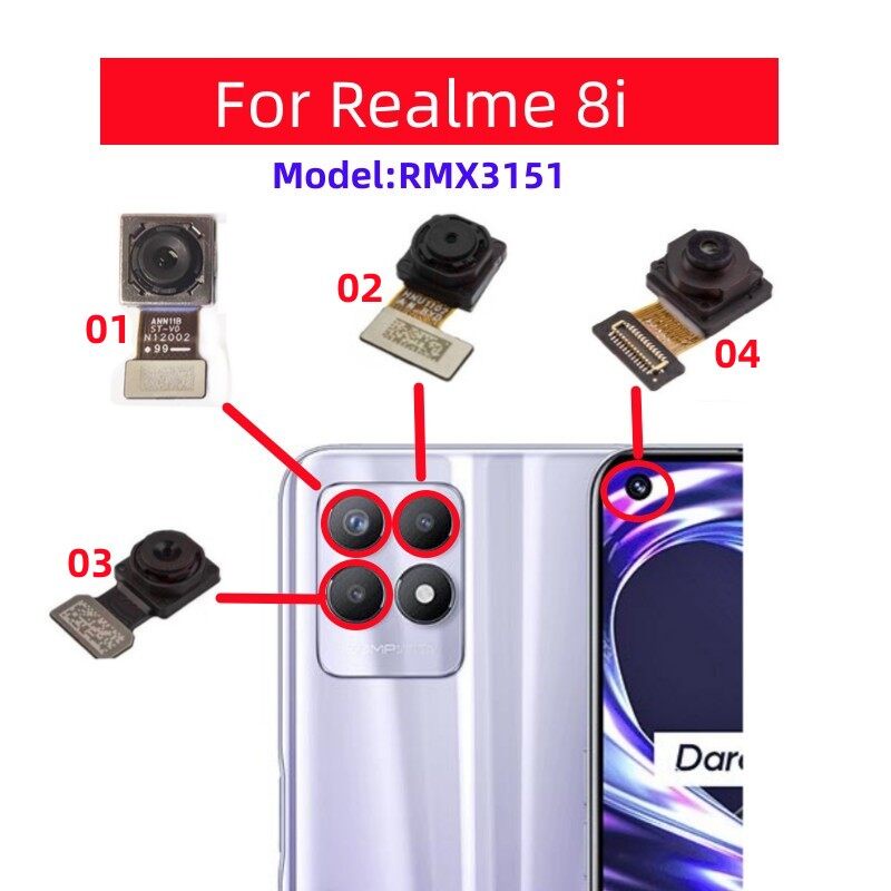 for Realme 8i Camera Module Front Facing Camera Main Camera Back Camera ...