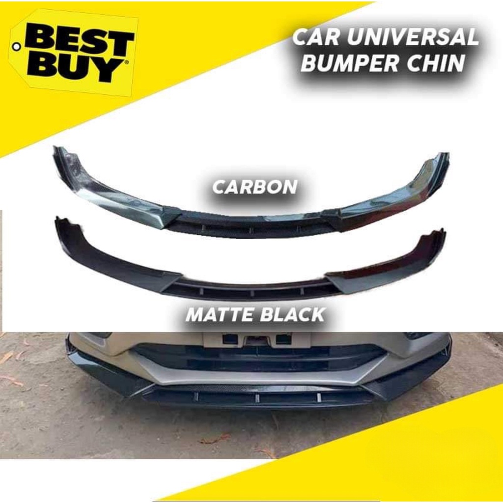 4pcs Bumper Lip Front Double Blade UNIVERSAL NEW VERSION Spoiler Chin ...