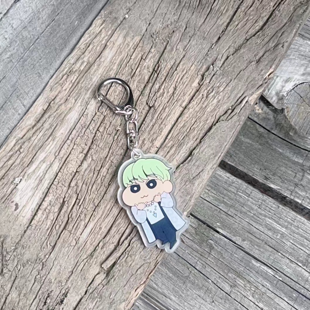 Kpop Idol TXT Collab Crayon Shinchan Key Ring Yeonjun SOOBIN Acrylic ...