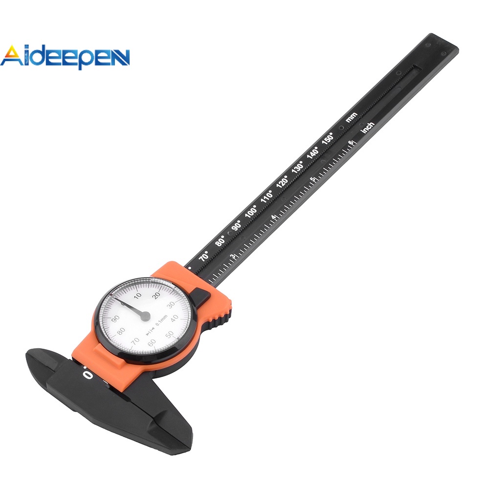 AIDEEPEN Plain Plastic Vernier Calipers with Dial 0-150mm Metric 0-6 ...
