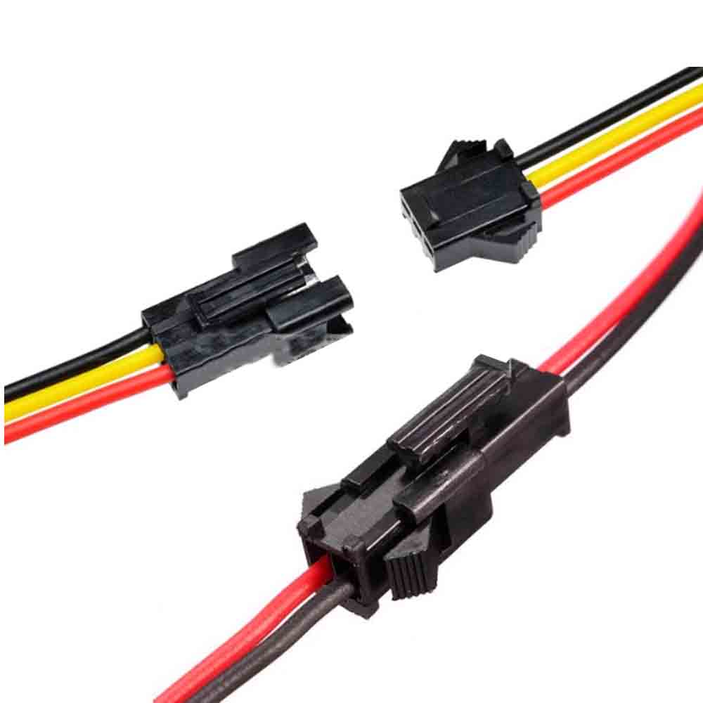5 Pairs 3 Pin 3 Pins 10CM/15CM/30CM 3mm Long JST SM Plug Male to Female Wire Connector for LED ...
