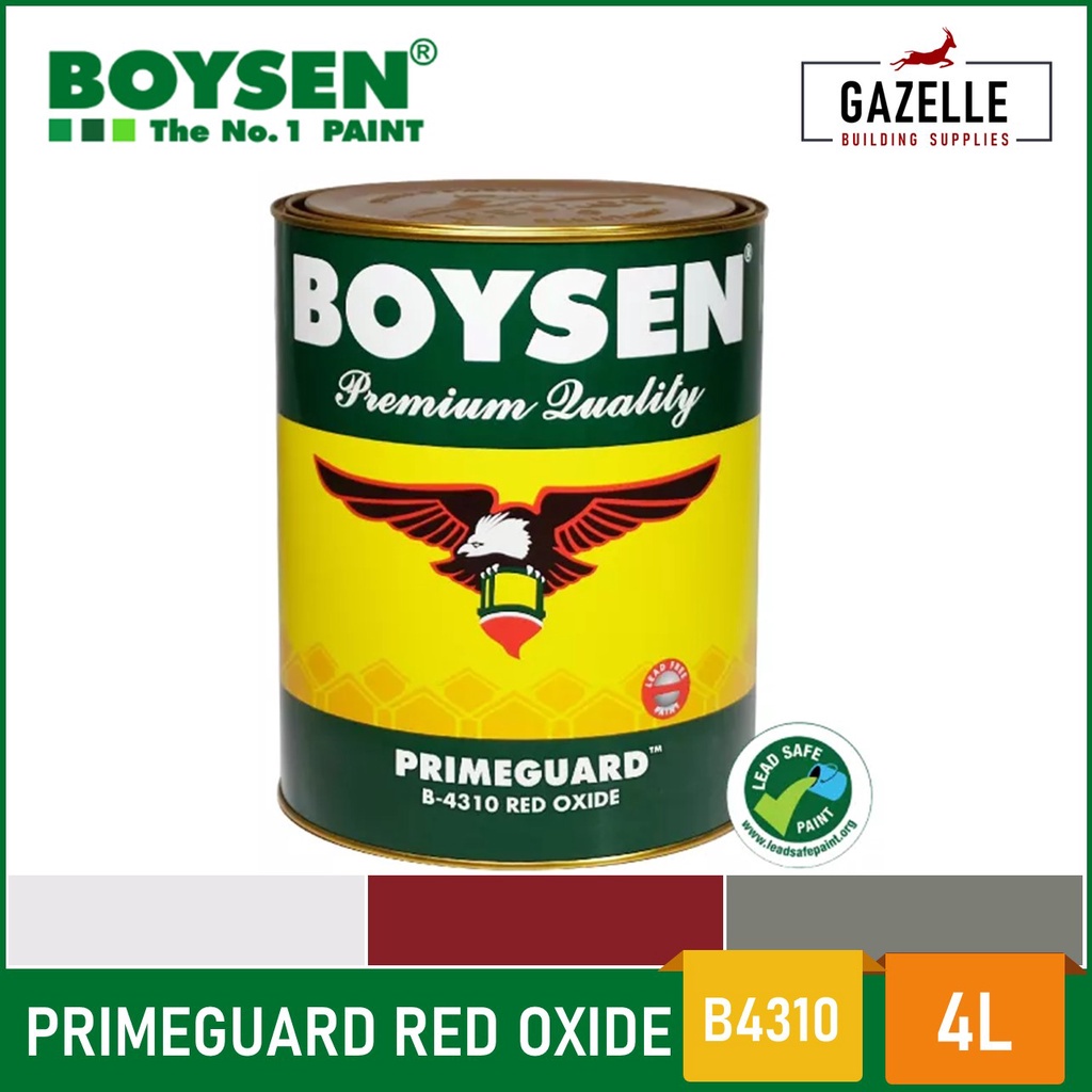 ♟Boysen® Primeguard Water-based Acrylic Maintenance Primer Red Oxide ...