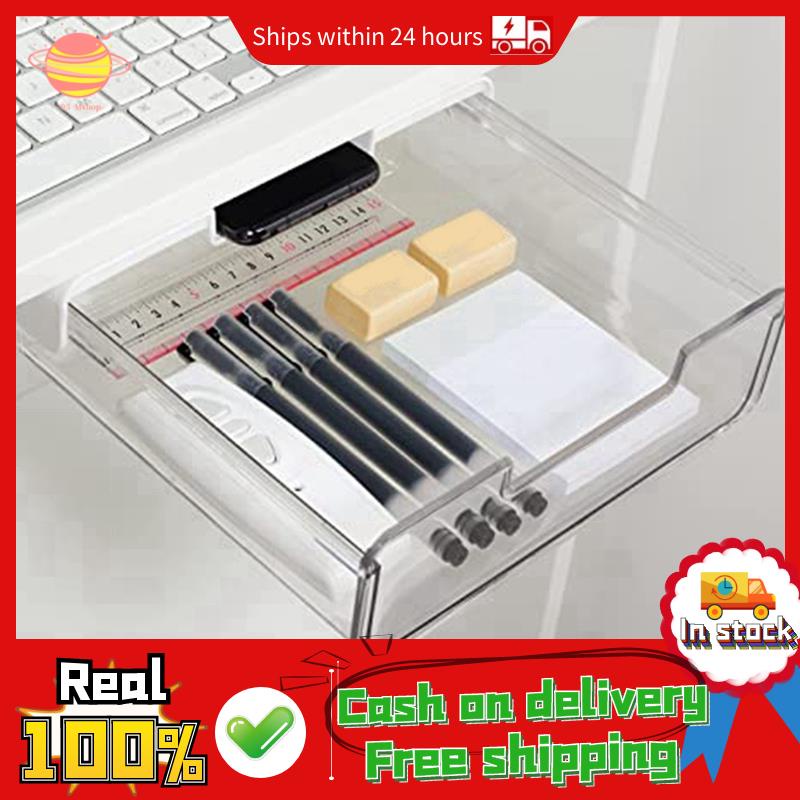[24 hours ship]-1PCS Under Desk Drawer Slide Out Under Desk Storage ...