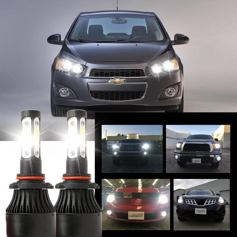 2pc LED White 6000K X7 4SIDE Bulbs NW Headlight Kit FOR Chevrolet AVEO ...