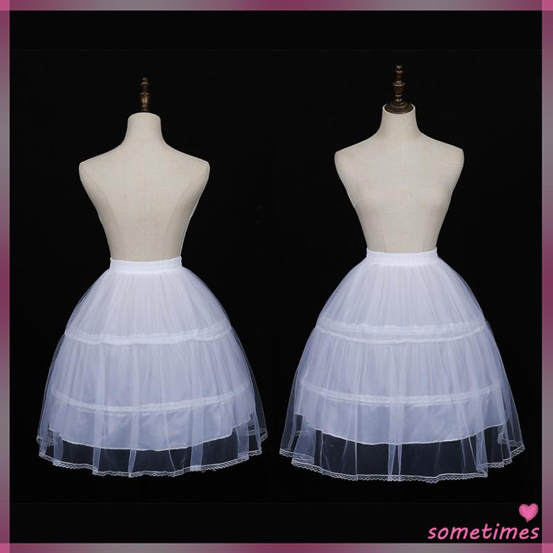 Time Women Crinoline Petticoat Girls Hoop Skirt Short White Half Slips ...