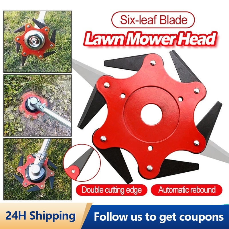 Universal 25.4mm Six-leaf Blade Cutter Blade Mower Blade Trimmer Metal ...
