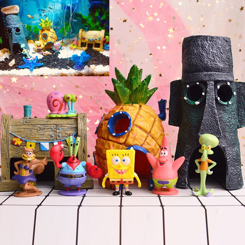 Aquarium Spongebob Pineapple House Decoration Fish Tank Ornament Cute ...