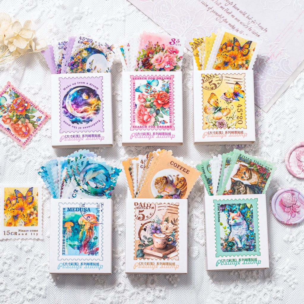 Midoo 30pcs/lot Shell Light Stamp Stickers Stamp Aesthetic Flower ...