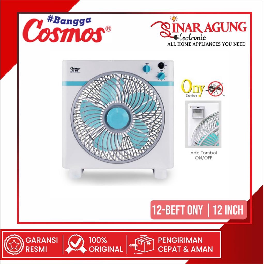 Cosmos BOX PAN Fan 12BFET/12-BFET/12ft ONY (12Inch/ANTI Mosquito ...