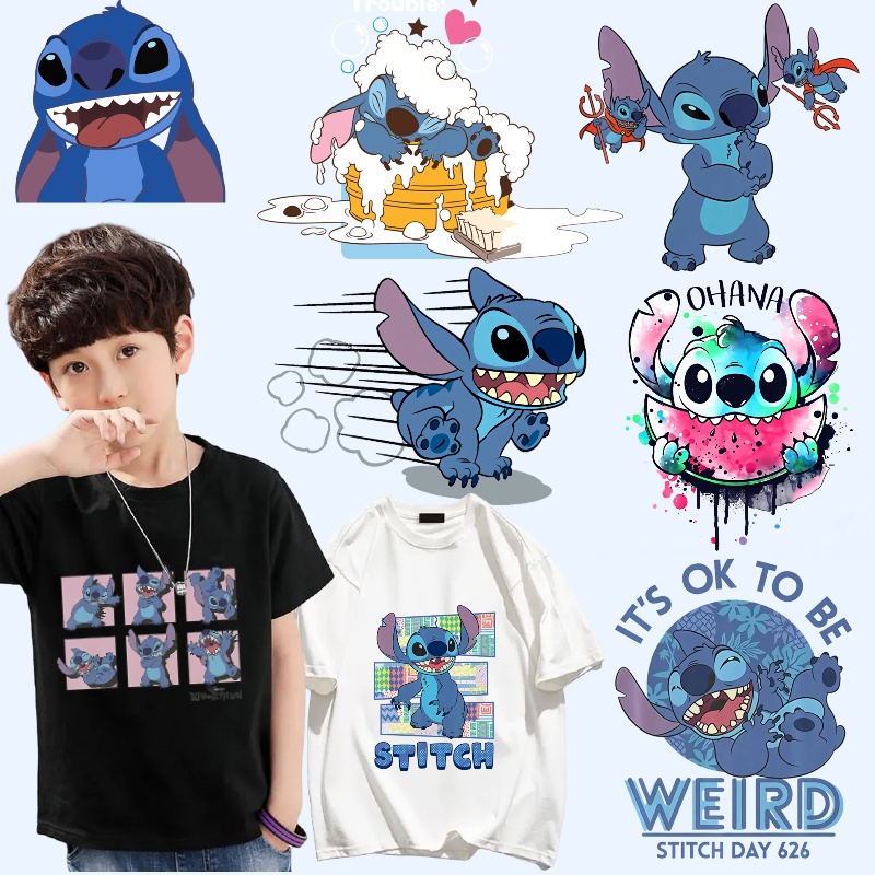 Disney's Lilo&Stitch Ironing Heat Transfer Clothing Stickers DIY ...