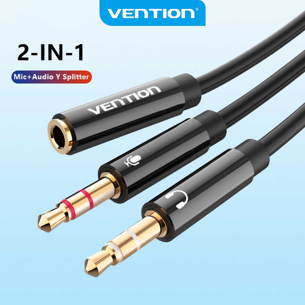 Vention 2 Male to Female Audio Extension Cable Audio Splitter Headphone ...