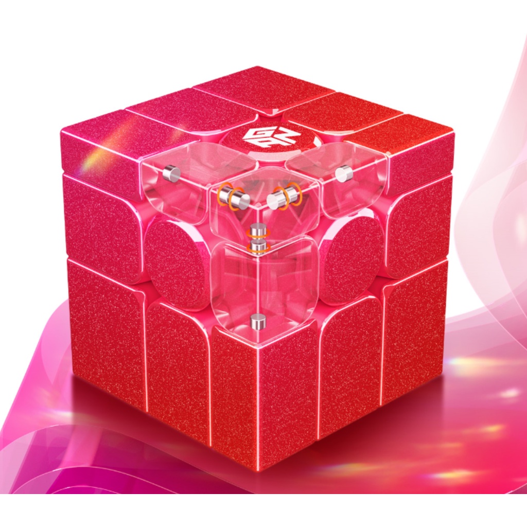 GAN UV Coating 3x3 Magnetic Mirror Speed Cube 3x3x3 Red Color Puzzles ...