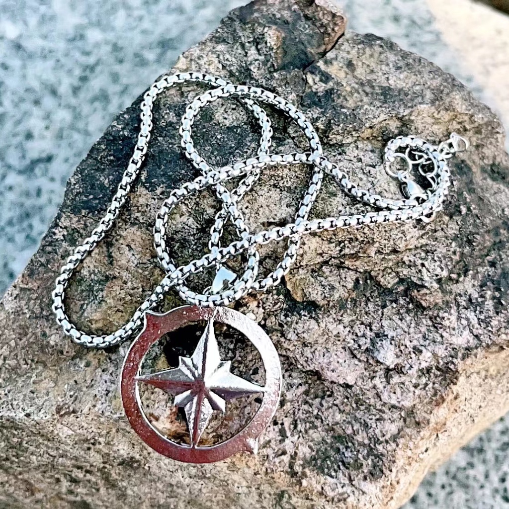 K-Pop Idol Stray Kids Necklace SKZ Compass Logo Fashion Accessories ...
