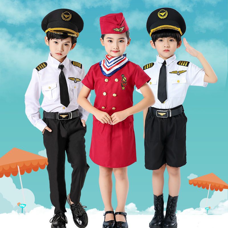 Pilot Costume for Kids Cosplay Costumes Uniform Halloween Career ...