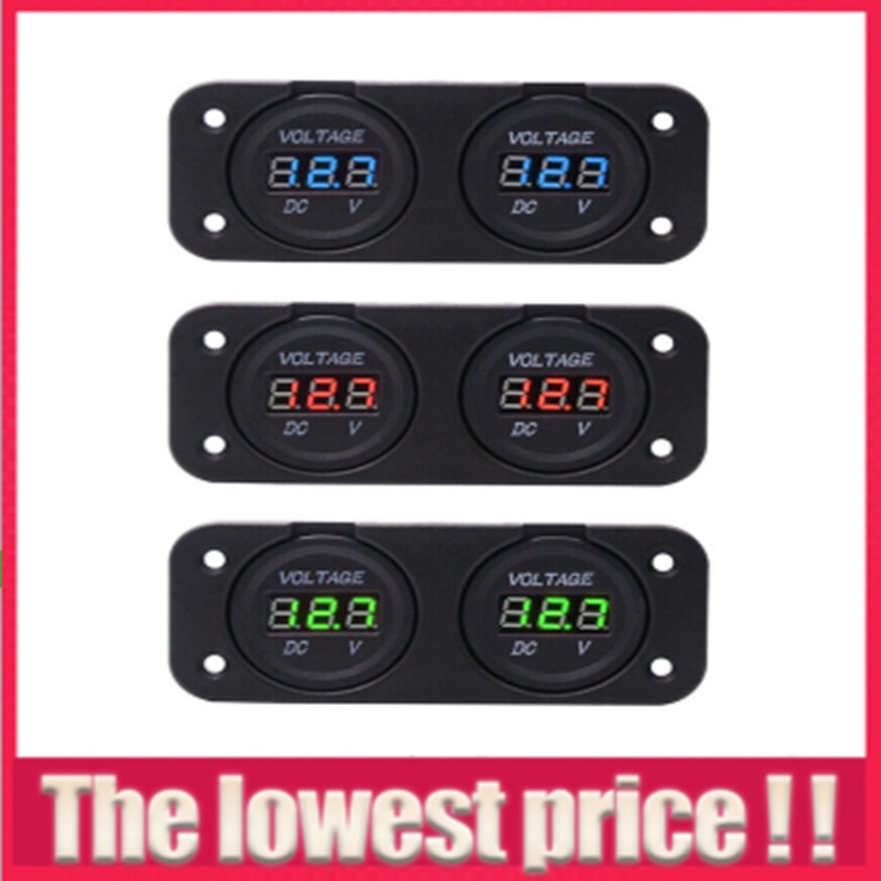 Dual Battery Monitor Dc 12v 24v Led Digital Volt Meter Boat Voltage