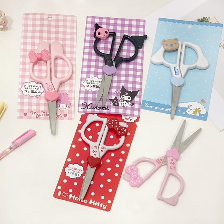 Sanrio Scissors Kuromi Cute Handbook Sticker Scissors MyMelody ...