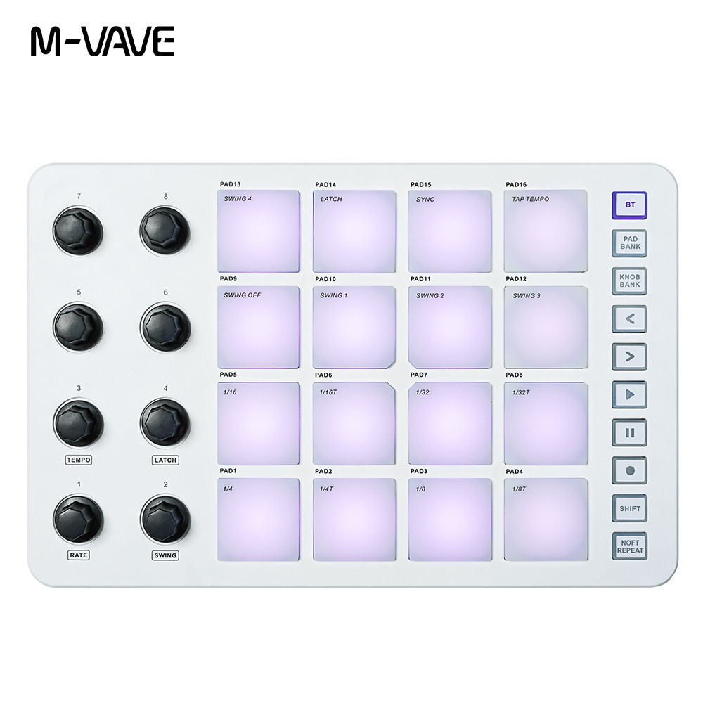 M-VAVE SMC-PAD LaunchPad USB-C and portable design Wireless MIDI ...