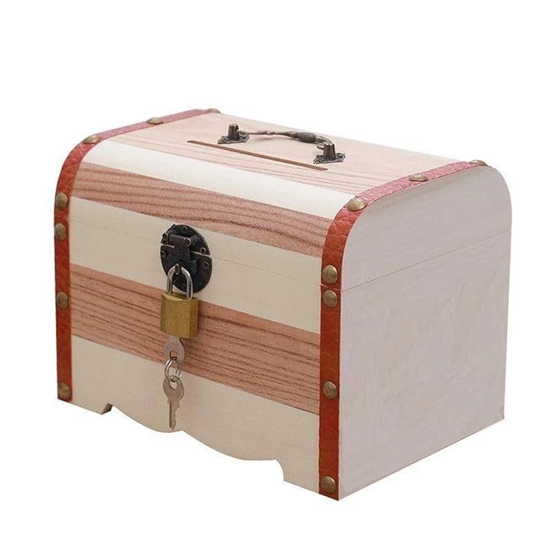 EXDUCT Money box, treasure box, large with key, small box with key ...