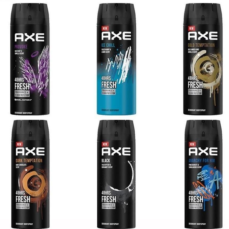 Axe Deodorant Body Spray 135ML Black / Dark / Ice Chill / Recharge ...