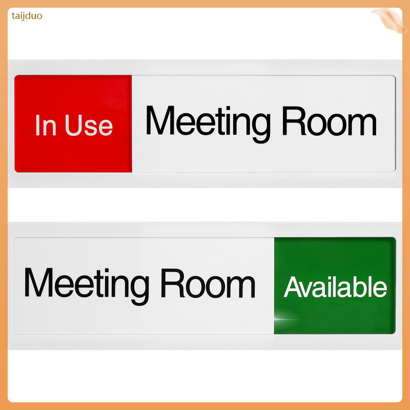 Office Door Sign Meeting Room In Use Available Sign Practical Slide ...