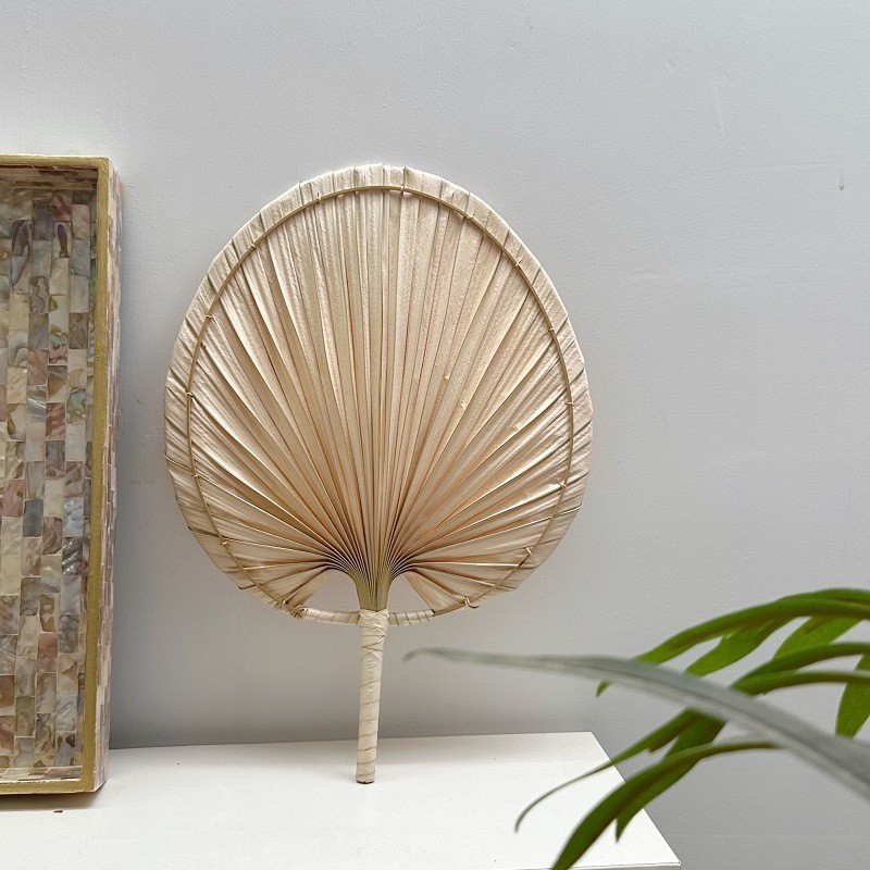 Hand Woven Craft Fan Summer Hand Weaving Fan Handmade Palm Leaf Palm ...