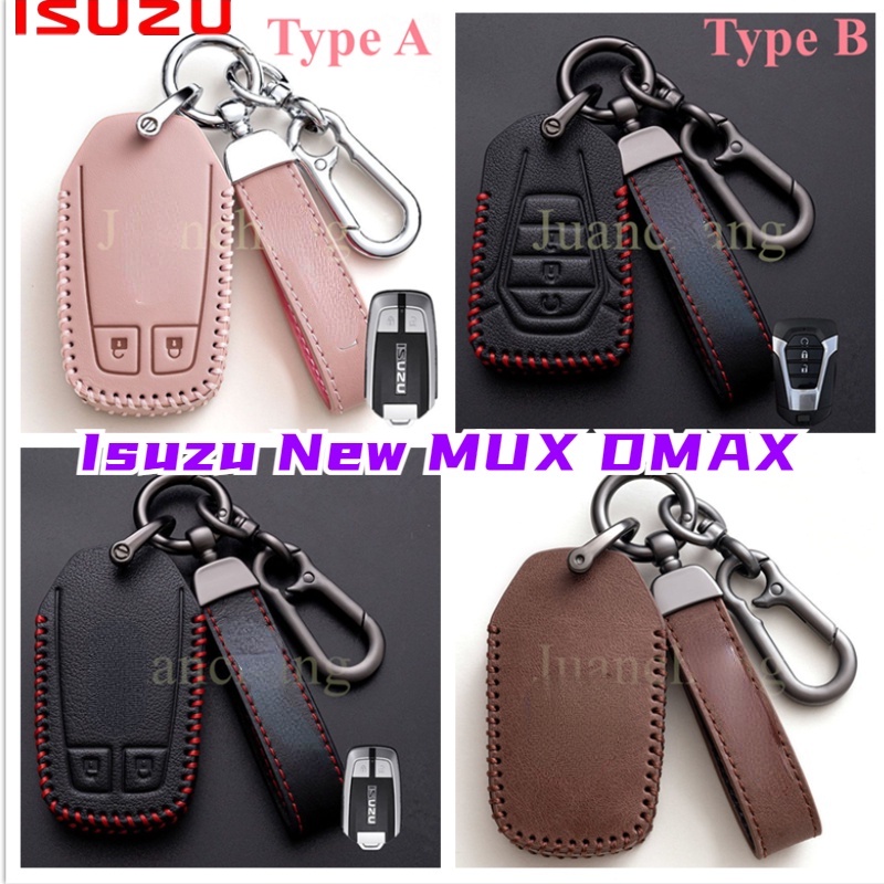 Leather Car Key Case Remote Control Fobs Protector Cover For Isuzu New ...