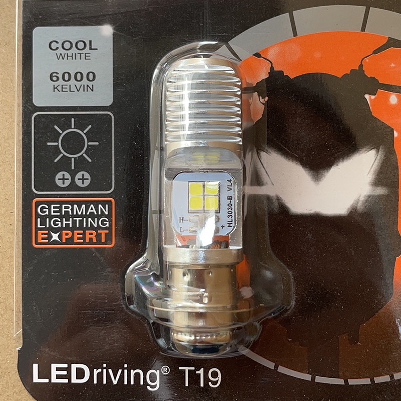 T19 WHITE YELLOW MOTORCYCLE H4 LED HEADLIGHT BULB HI / LO BEAM MOTOR ...