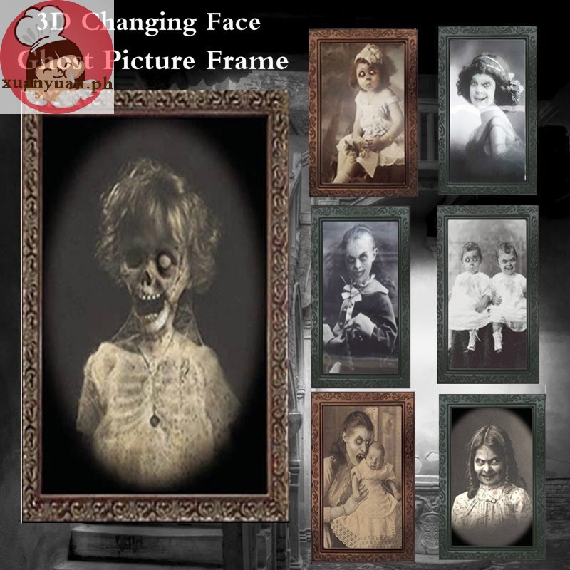 XUAN 3D Changing Face Ghost Picture Frame Halloween Decoration Horror ...