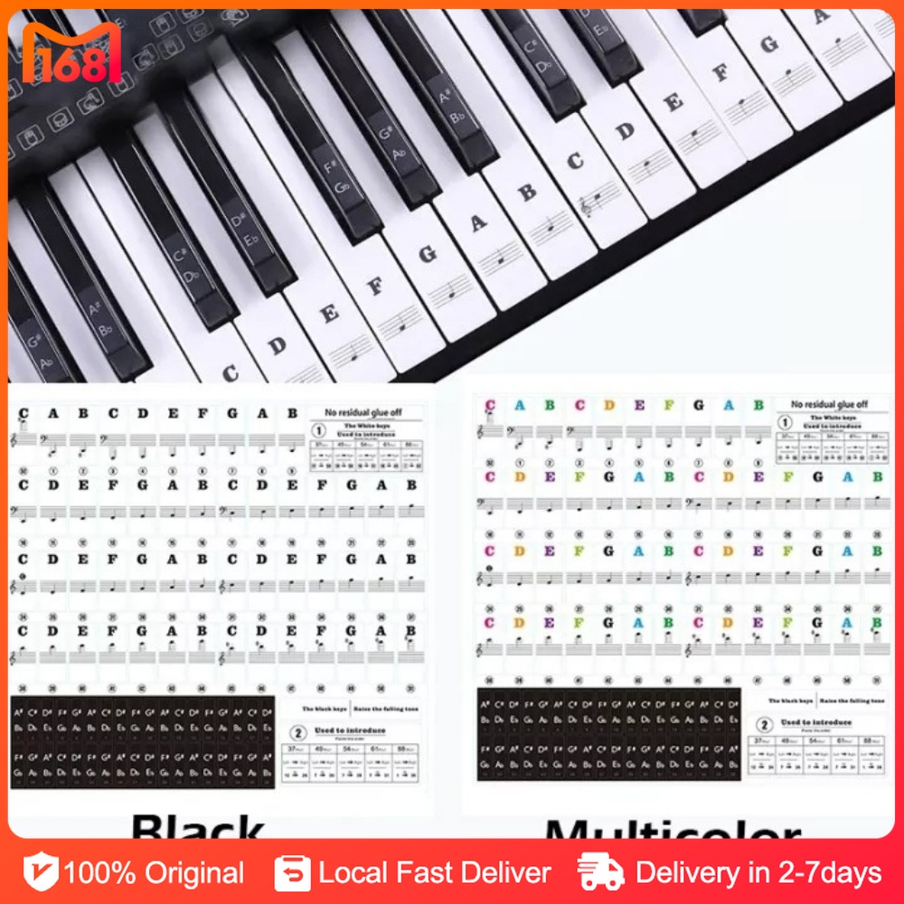 88/61/54/49 piano stickers for keyboard note stickers organ labels ...