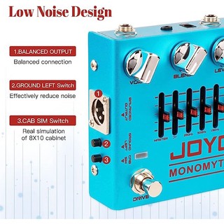 JOYO R-26 MONOMYTH Bass Preamp Effect Pedal Overdrive Channel with 6 ...