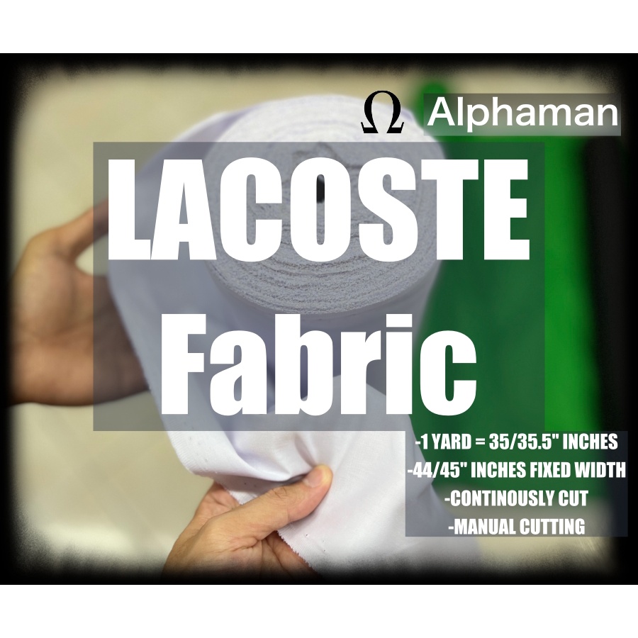 LACOSTE FABRIC FOR UNIFORM, 35/35.5 Inches Length Per Yard, 44/45 Inch ...