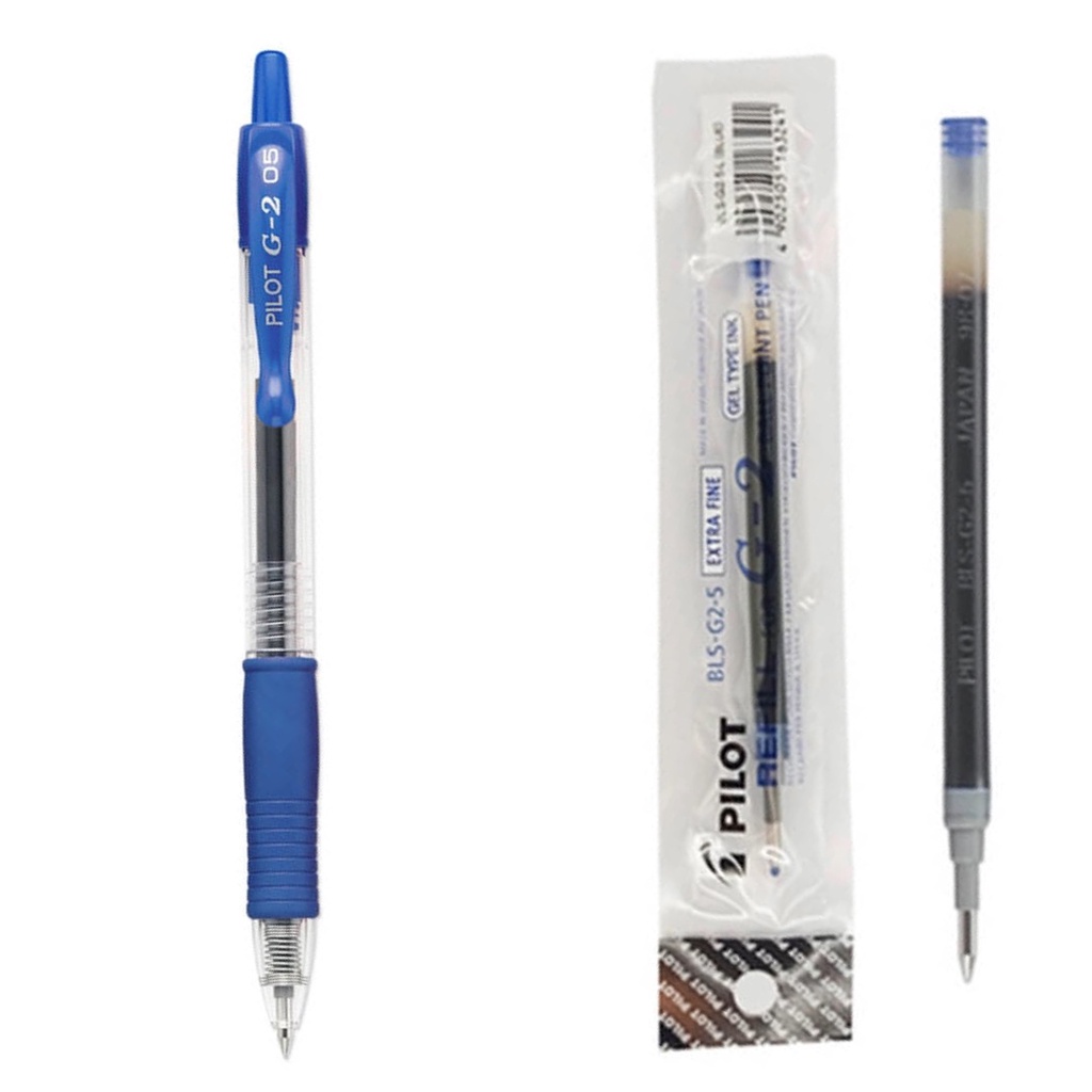 Pilot G2 Retractable Roller Ball Pen | Refill | 0.5mm 0.7mm 1.0mm | BL ...