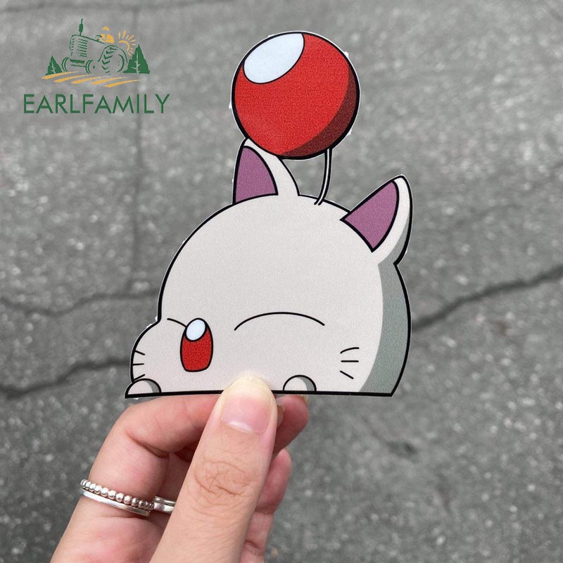 EARLFAMILY 13cm x 10cm Cartoon Moogle Peeker Car Sticker Final Fantasy ...