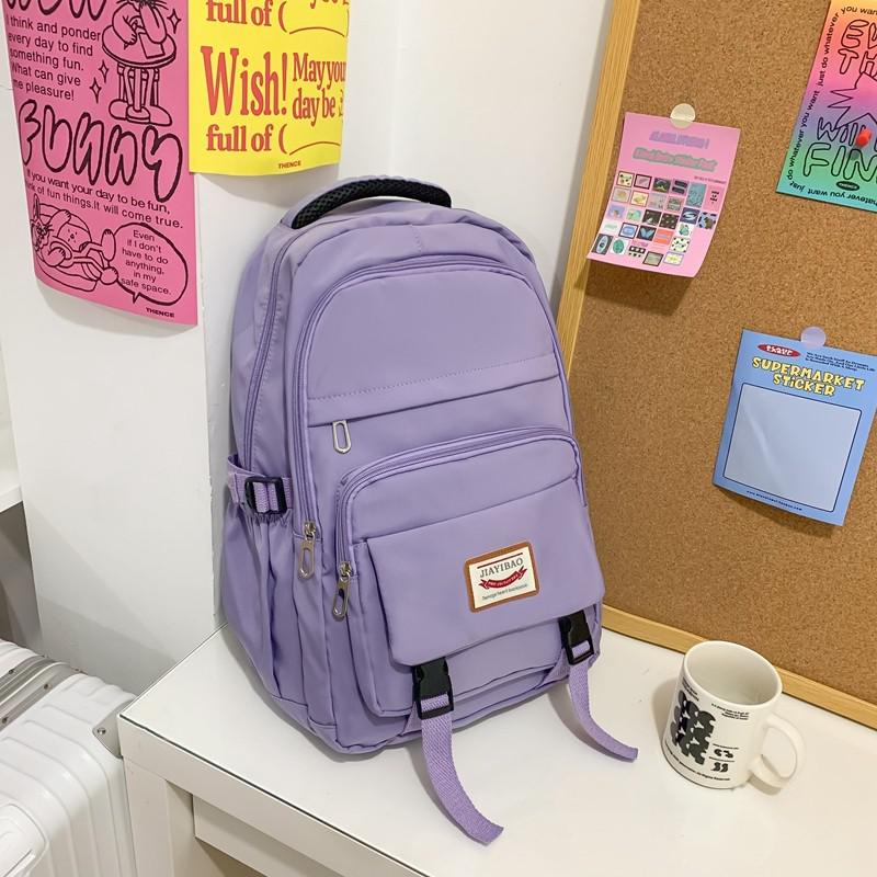 UISN #9901 Women Backpack Large Capacity Solid School Bag Waterproof ...