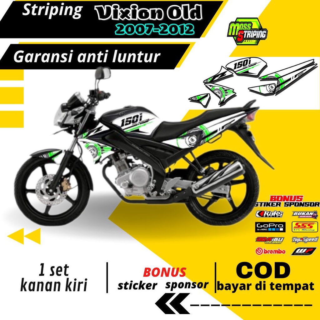 Striping Sticker Lis decal Motorcycle Vixion Old lama V-ixion Facelift ...