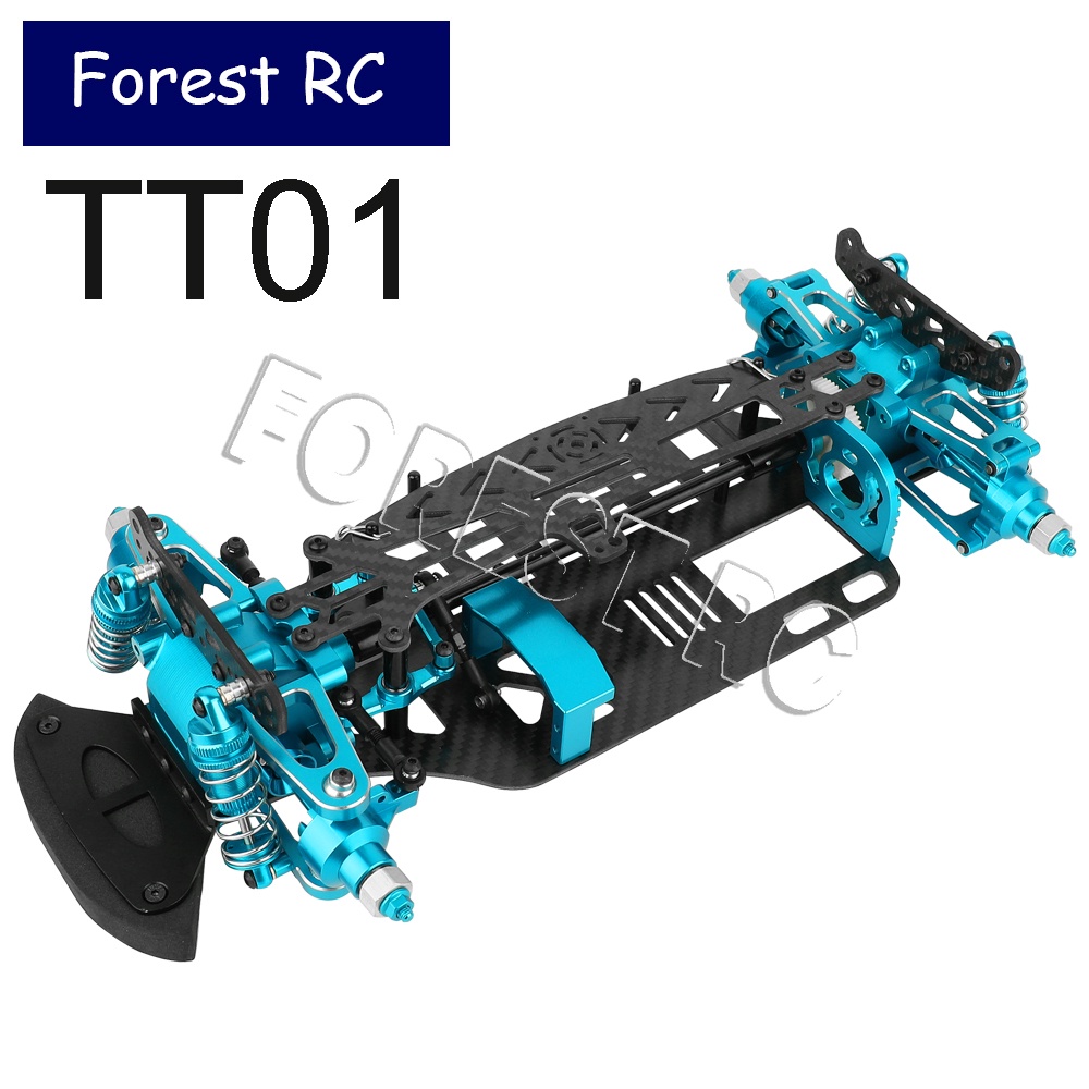 New Version Metal & Carbon Fiber Shaft Drive 1/10 RC Touring Car Chassis Frame Body Kit with 4 ...
