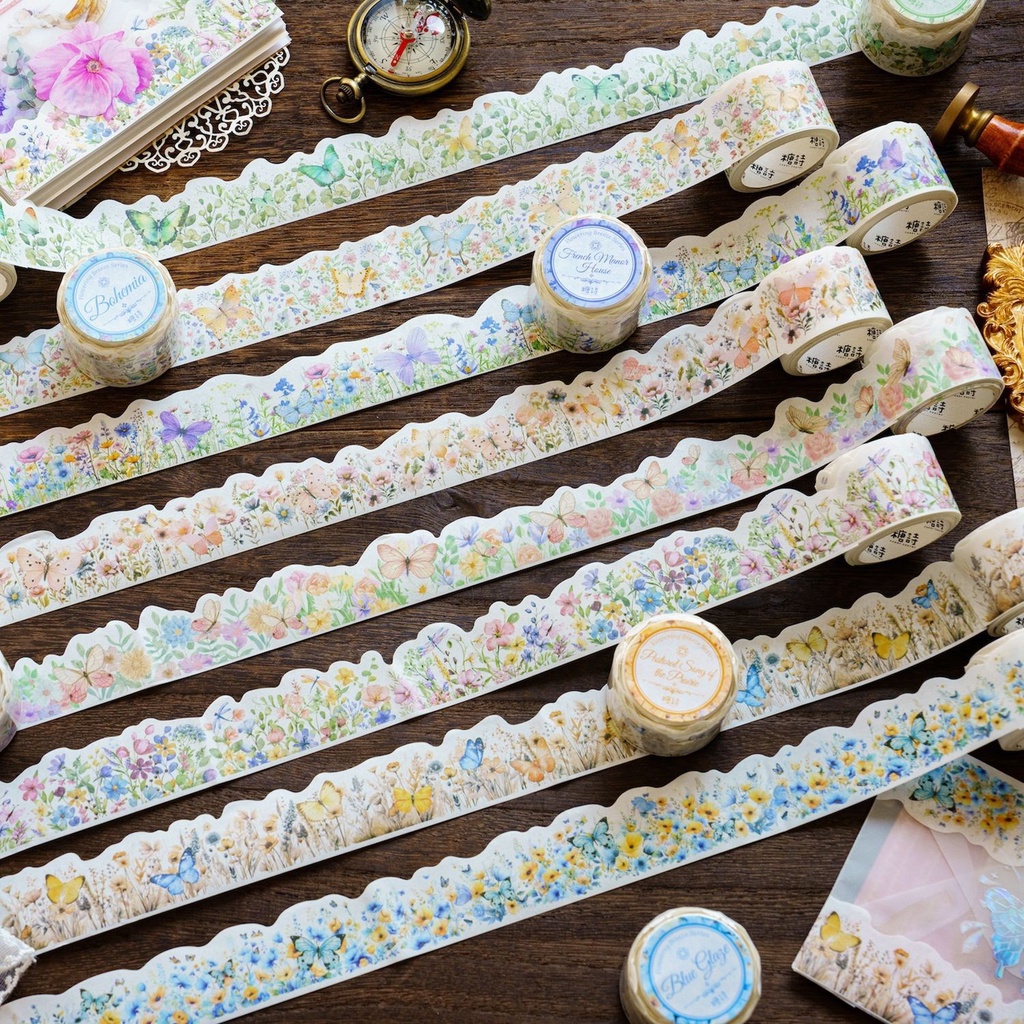 Spring Floral Breeze Washi Tape Flower Washi Masking Tape Self-Adhesive ...