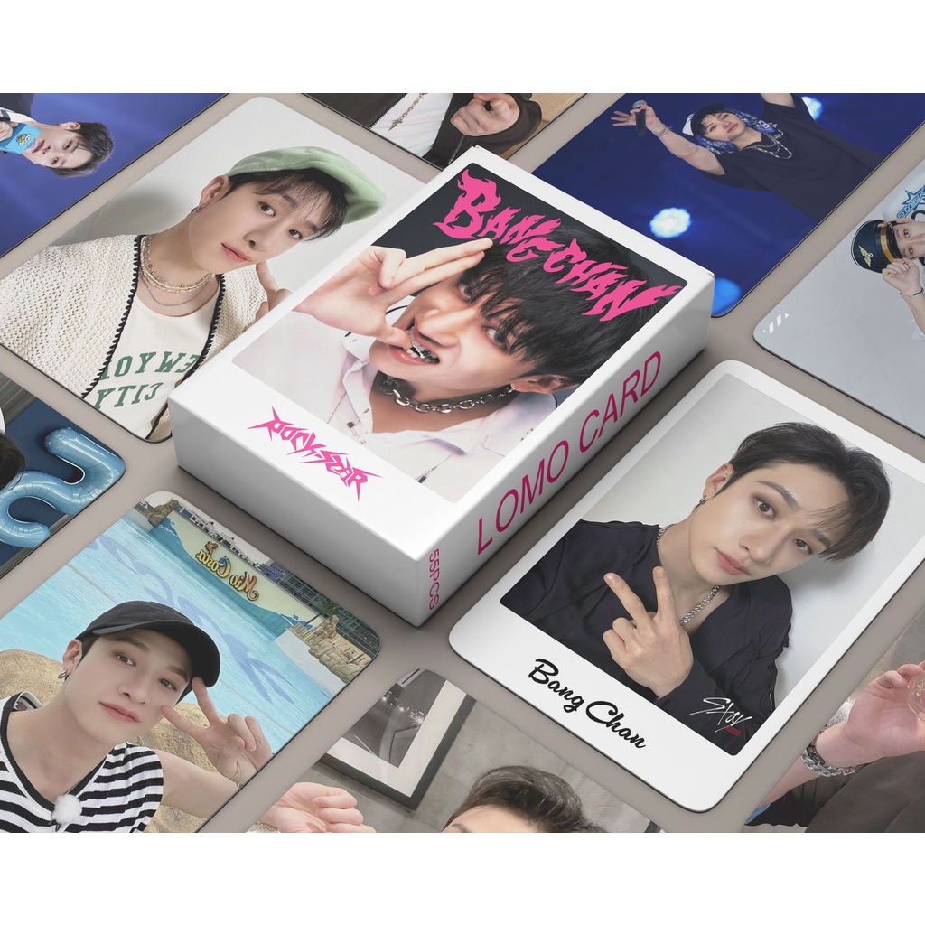 55pcs STRAY KIDS Lomo cards Rock STAR Album HYUNJIN FELIX BANGCHAN Solo ...