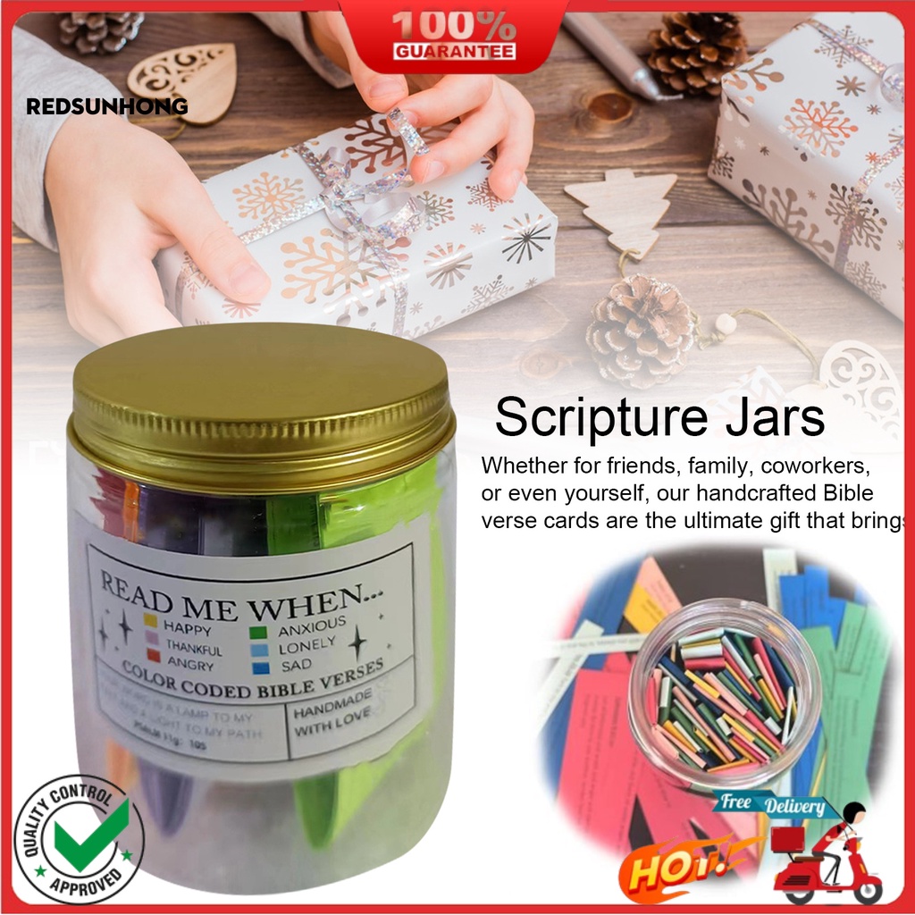COD Bible Verses Jar Scripture Cards Handmade Rich Cards Anxiety ...