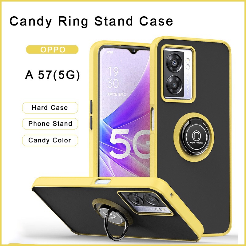 Phone Case oppo A57 case A58 A78 A98 4G 5G luxury hard acrylic ring ...